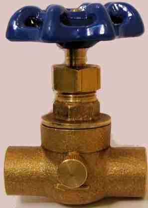 1/2 c x c brass stop & waste valve, lead free
