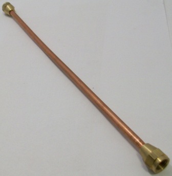 1/4 x 12" oil line with brass nuts | 66-366