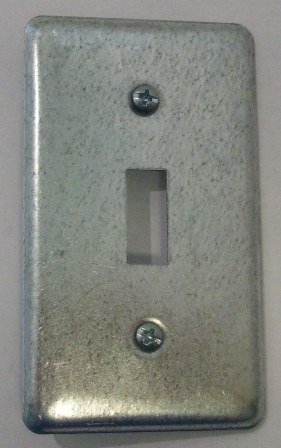 galvanized single switch cover