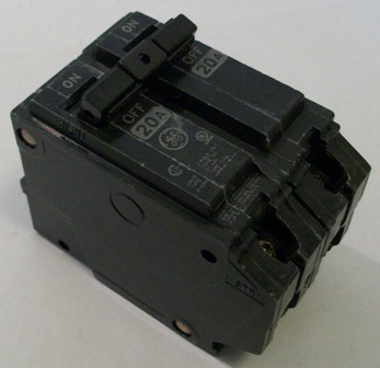 General Electric 20A double pole 2" breaker, THQL2120