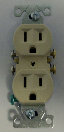 Cooper 270V ivory 15A duplex receptacle