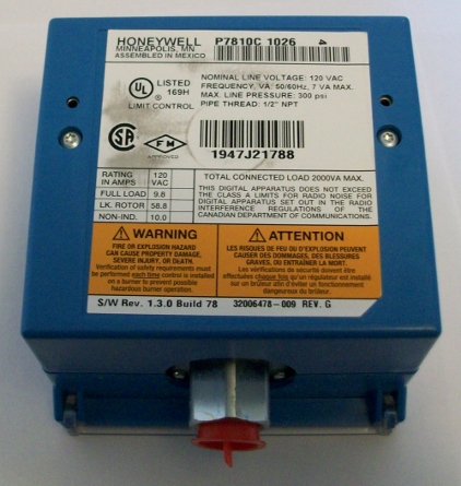 Honeywell P7810C 1026 Pressuretrol controller