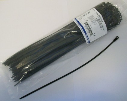 15" plastic tie lock strap, 50lb, bag of 100