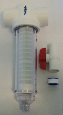 Rusco 1 1/2" Spin-Down pvc sediment filter