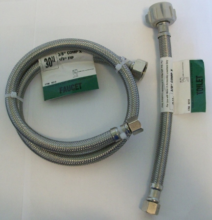 Stainless flexible faucet and closet (toilet) supplies | heading ...